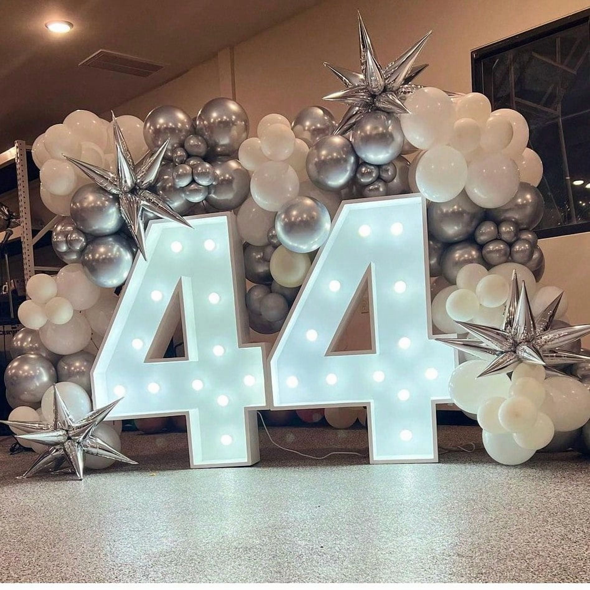 4FT Marquee Light Up Numbers Pre-Cut Frame Giant Marquee Numbers 0-9 ...