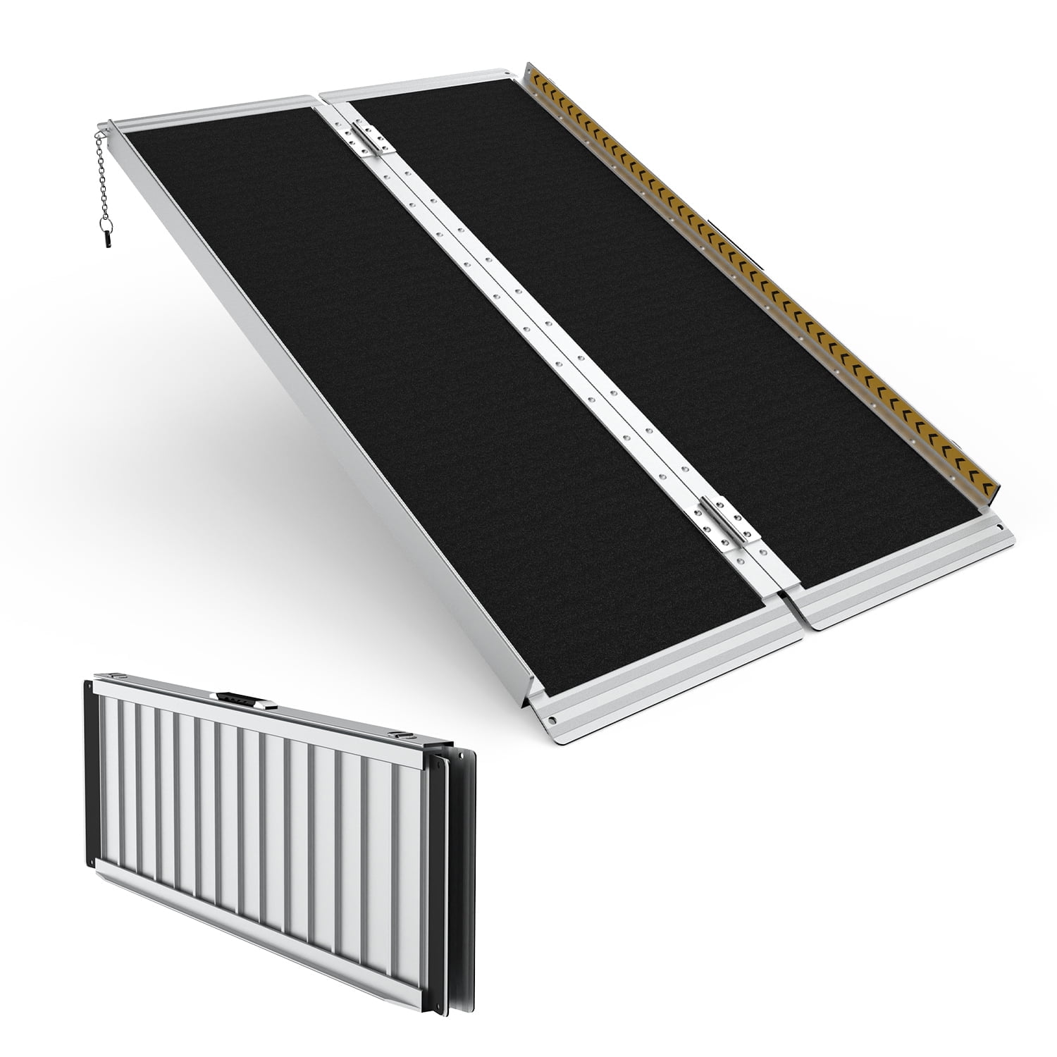 4FT Portable Wheelchair Ramp with Load-Reducing Shoulder Strap ...