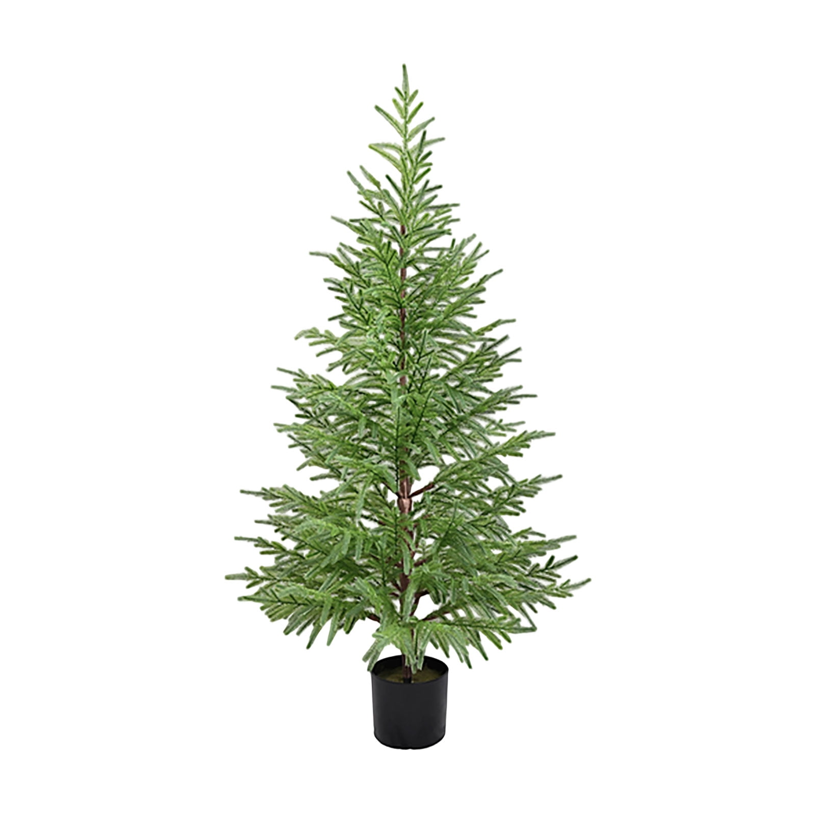 4FT Pre-Lit Artificial Christmas Tree with LED Lights in Pot, Realistic ...