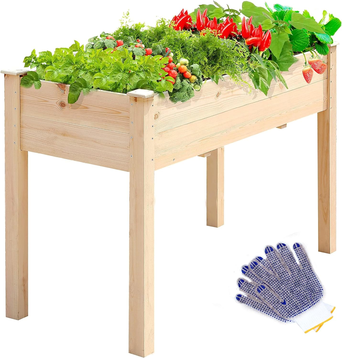 4FT Raised Garden Bed with Legs, Elevated Garden Box for Vegetable ...