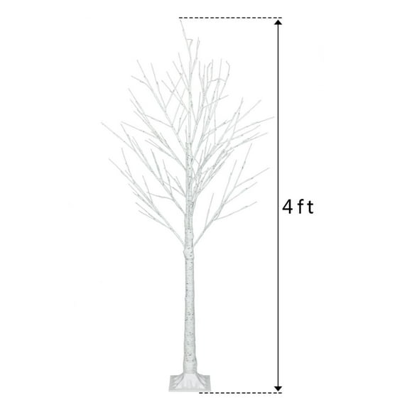 4FT Snowflake Christmas Tree with 48 LED Lamp; Artificial Snowflake ...