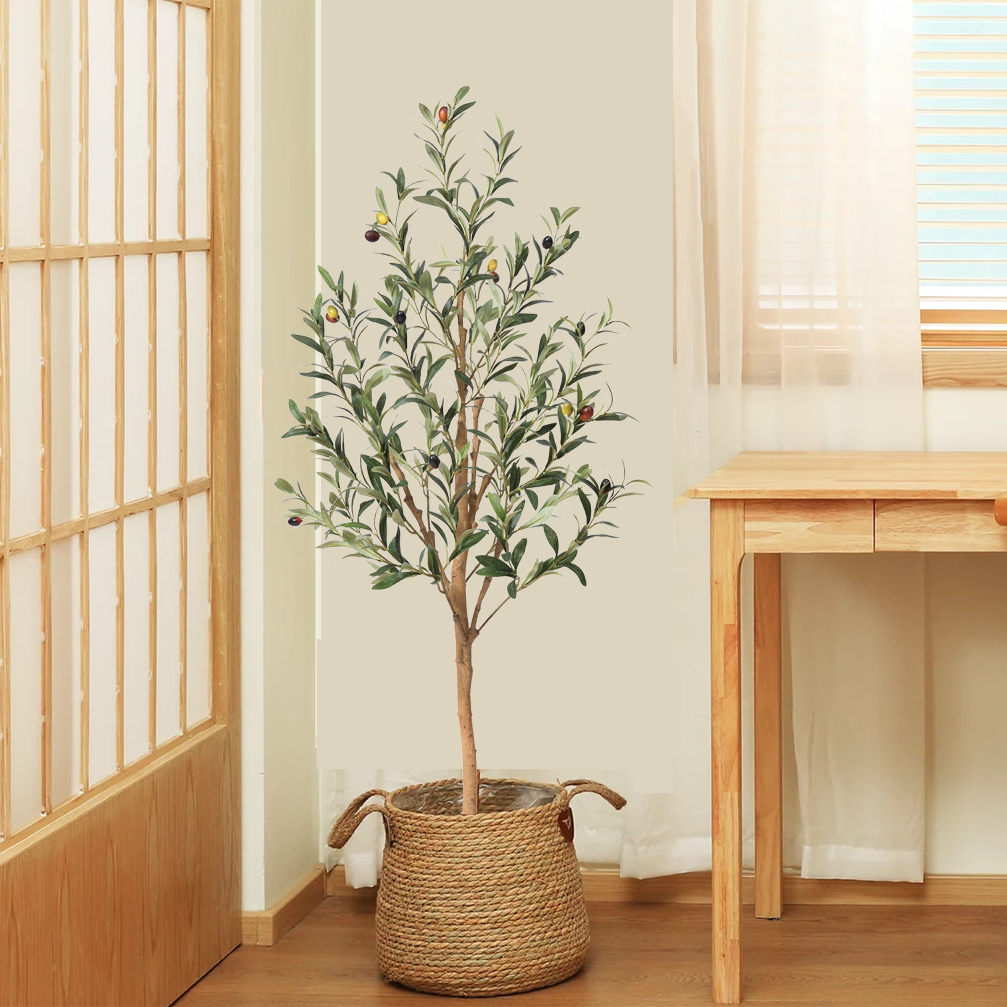 4FT Tall Artificial Olive Tree - Walmart.com