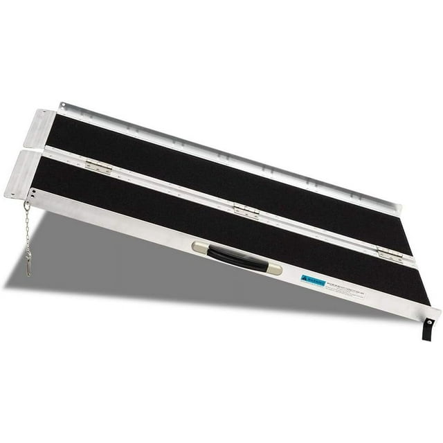 4FT Wheelchair Ramp w/Carrying Handle, Non-Skid Foldable Mobility Ramp ...