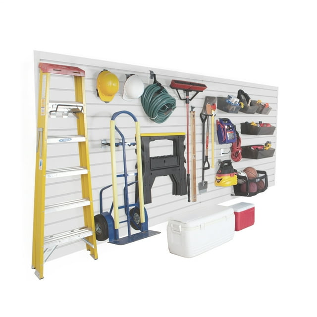 4FT x 1FT PVC Slatwall Garage Organization System - Heavy Duty Wall ...