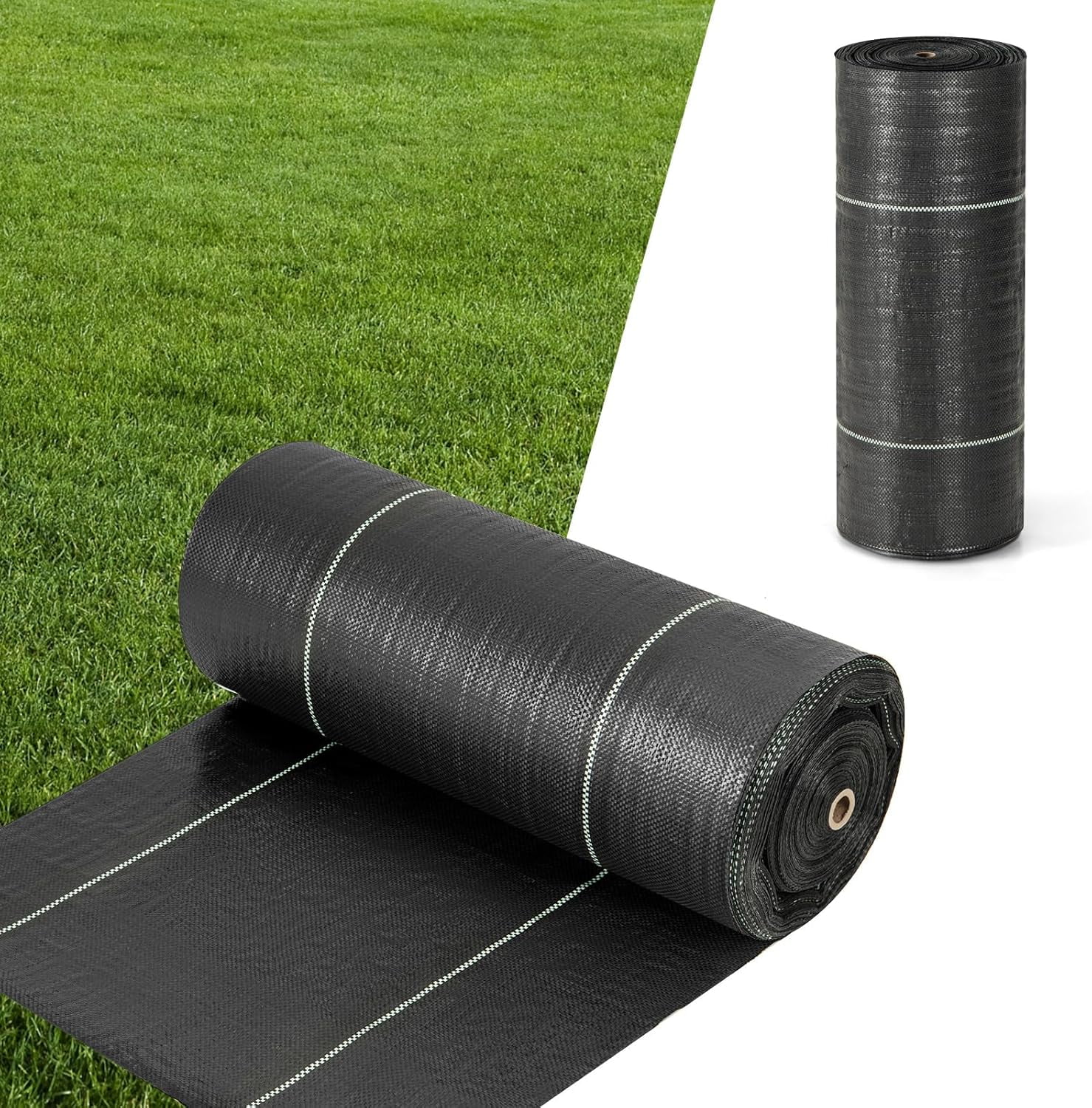 4FT x 250FT Weed Barrier Fabric, 4.6oz Landscape Fabric Heavy Duty Weed ...