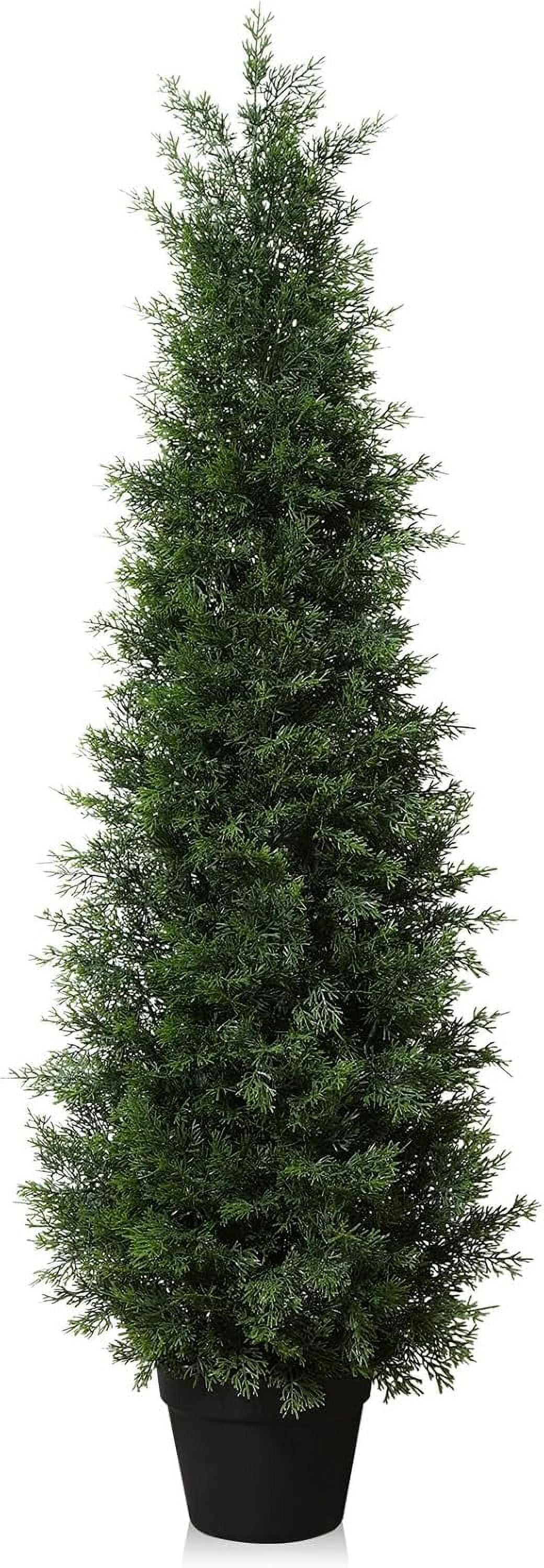 4Ft Artificial Tree,Fake Topiary Cedar Tree for Indoor Outdoor,UV Rated ...