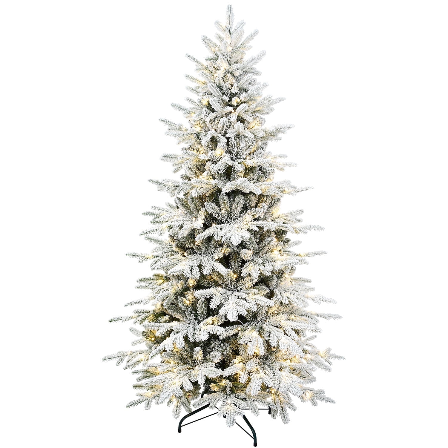 4Ft Christmas Tree, Mayhihi Prelit White Flocked spruce Premium ...