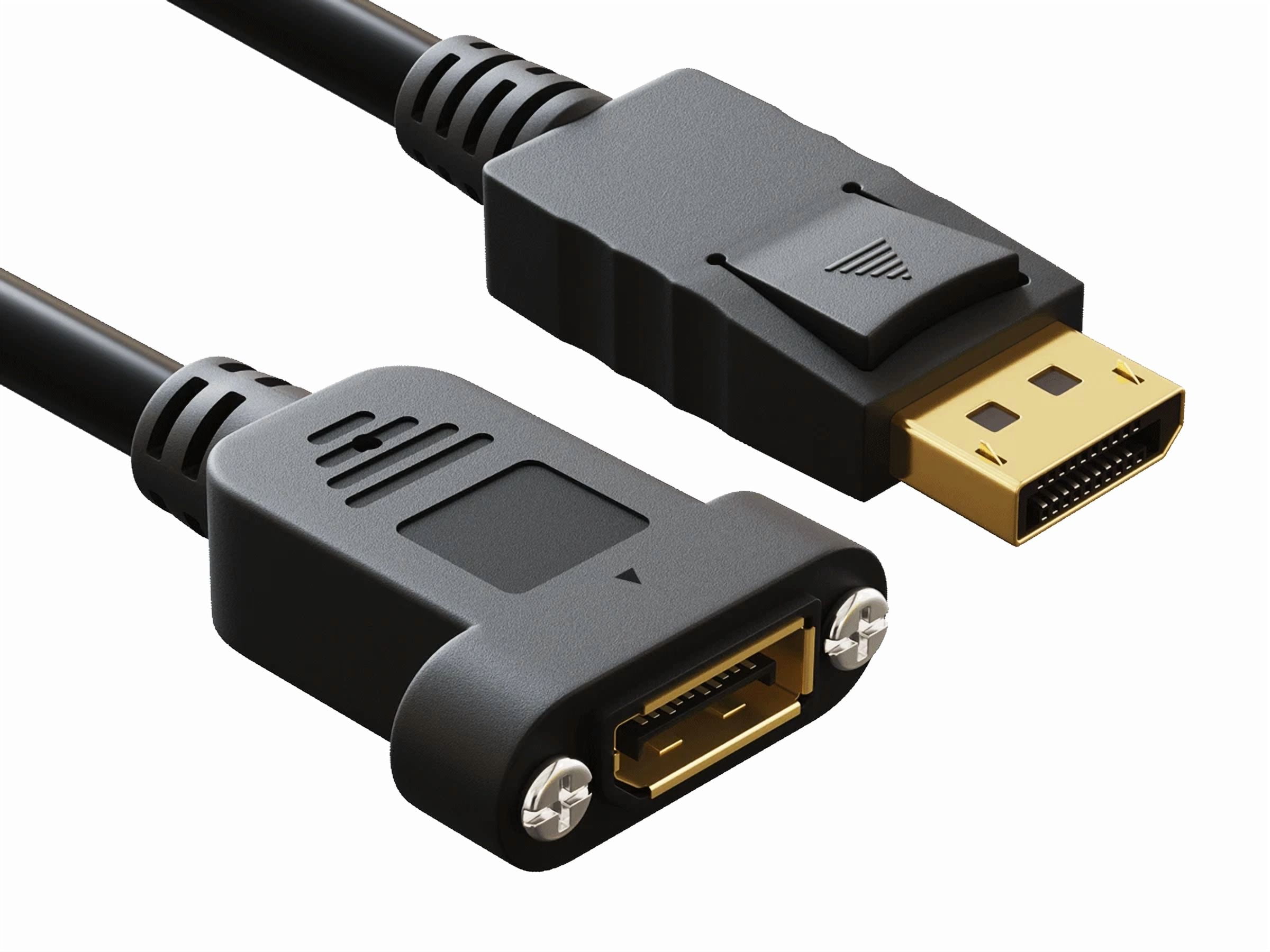 4Ft Displayport 1.2 Panel Mount Male To Female Displayport Adapter ...