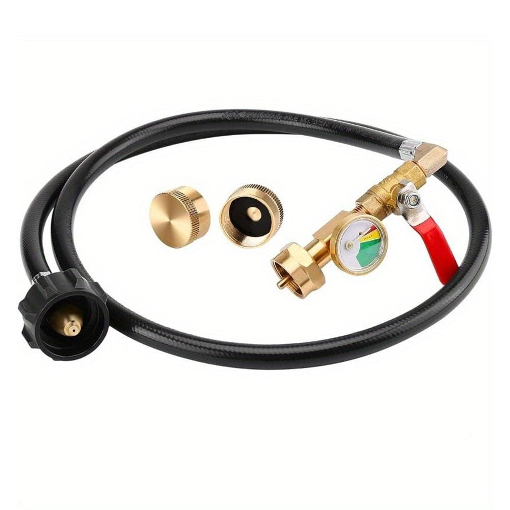 4Ft For Qcc Propane Supplement Adapter Flexible Hose With Pressure ...