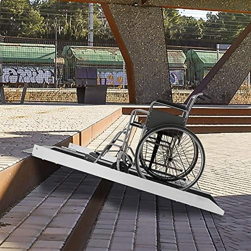 4Ft Non Skid Aluminum Wheelchair Ramp(26.5LBS), Lightweight and Easy to ...