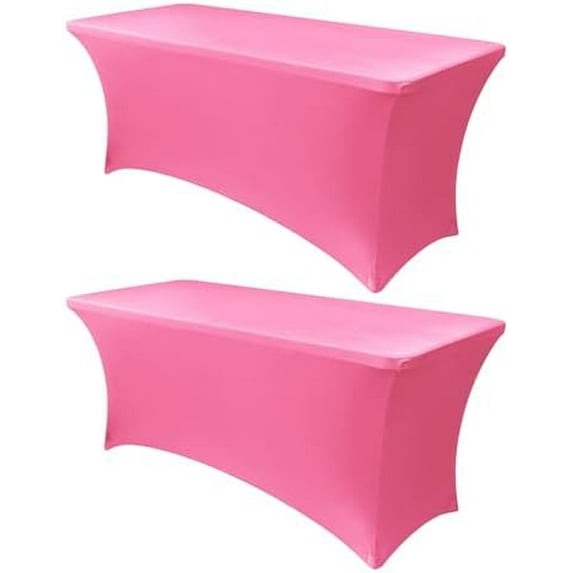 4Ft Stretch Spandex Table Cover for Standard Folding Tables - 2 Pack ...