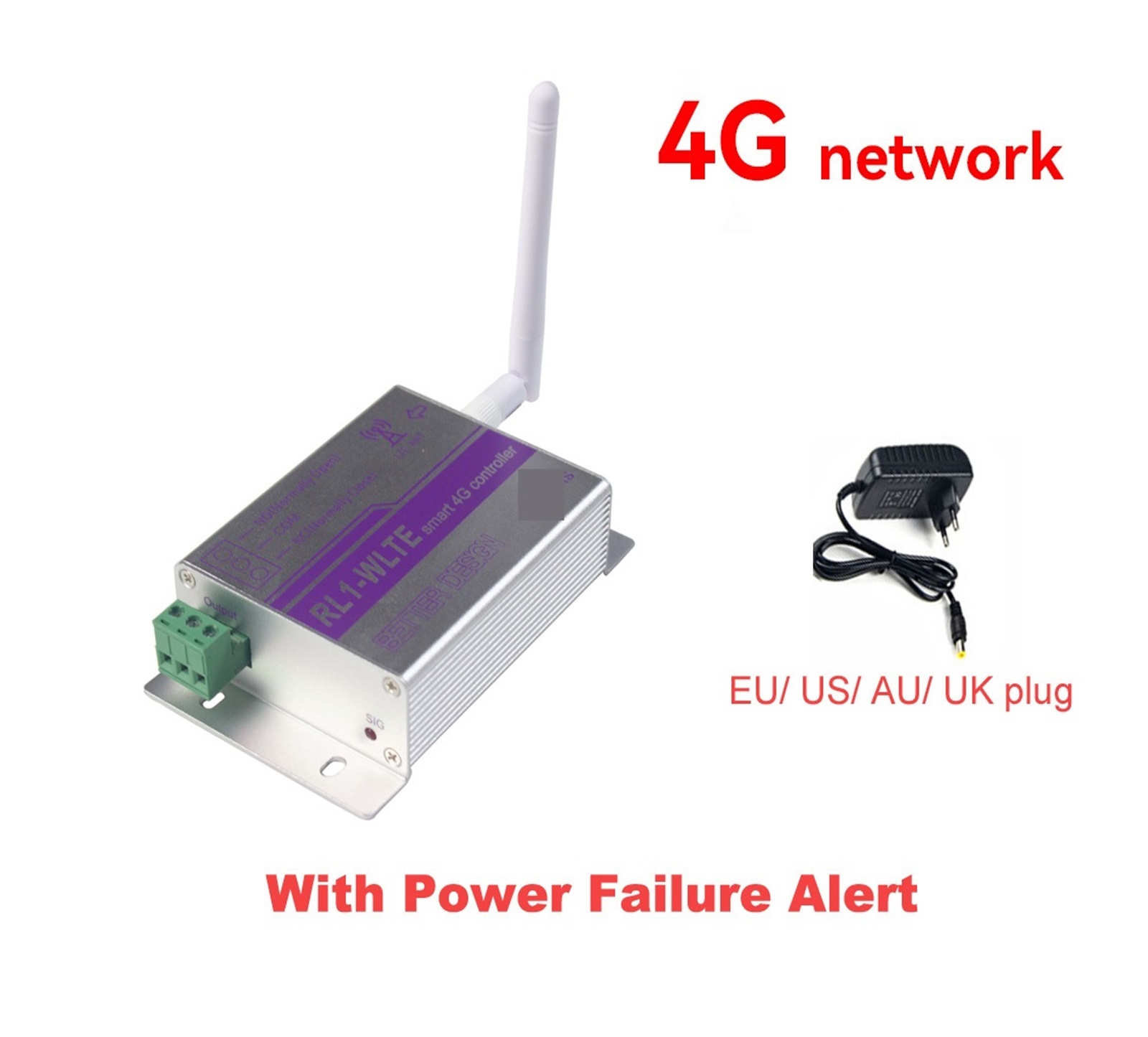 4G 1CH GSM Relay Switch RL1 Wireless Remote Garage Gate Opener Access ...