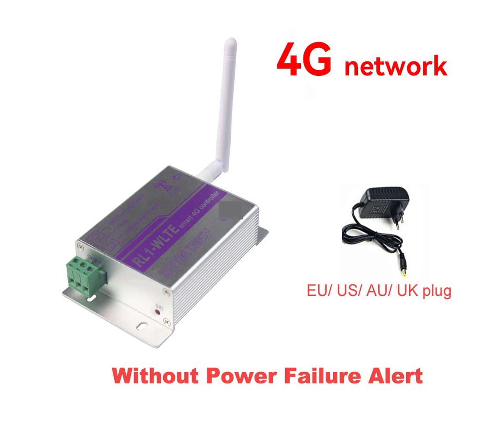 4G 1CH GSM Relay Switch RL1 Wireless Remote Garage Gate Opener Access ...