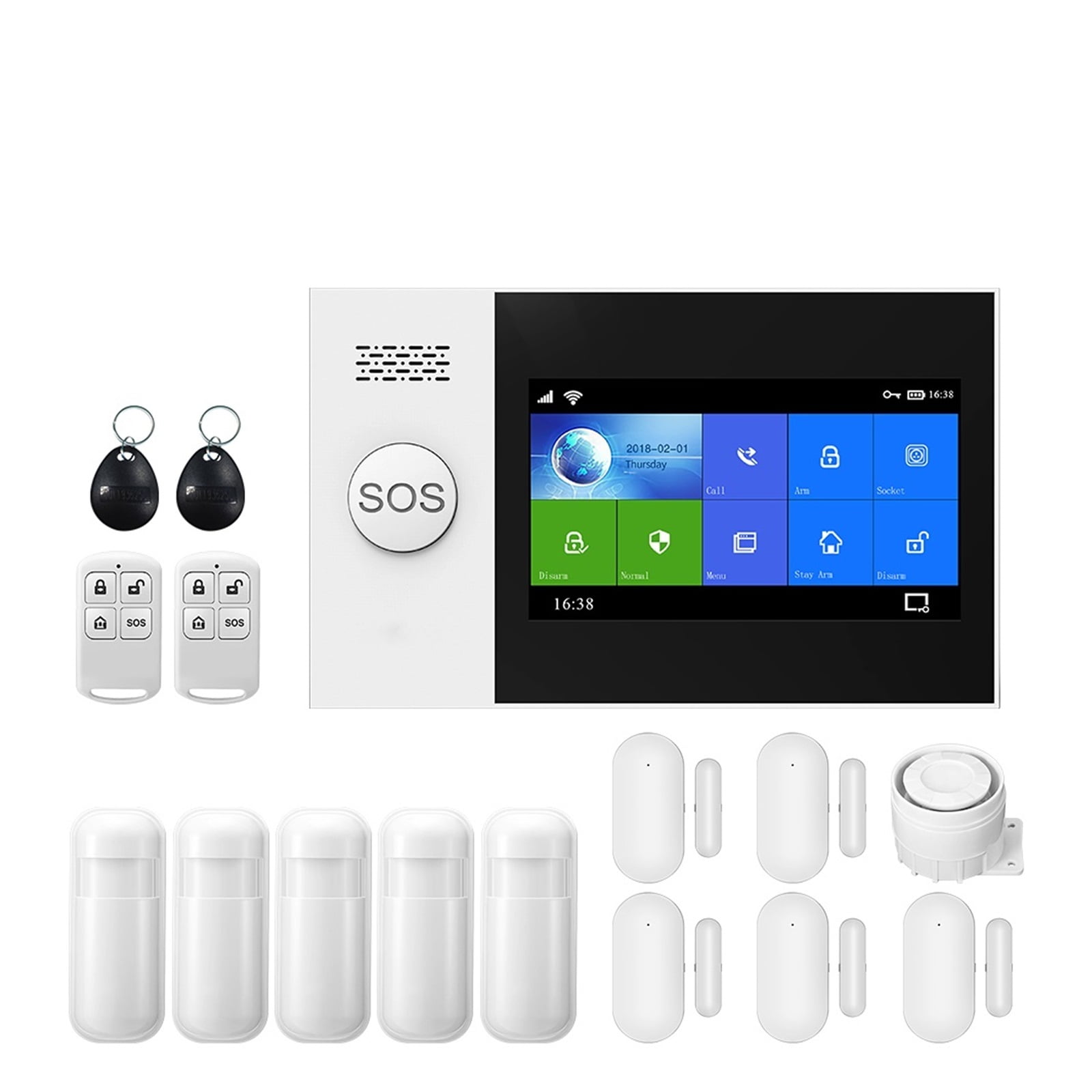 4G 3G Alarm System For Home Security With PIR Wireless Solar Siren ...