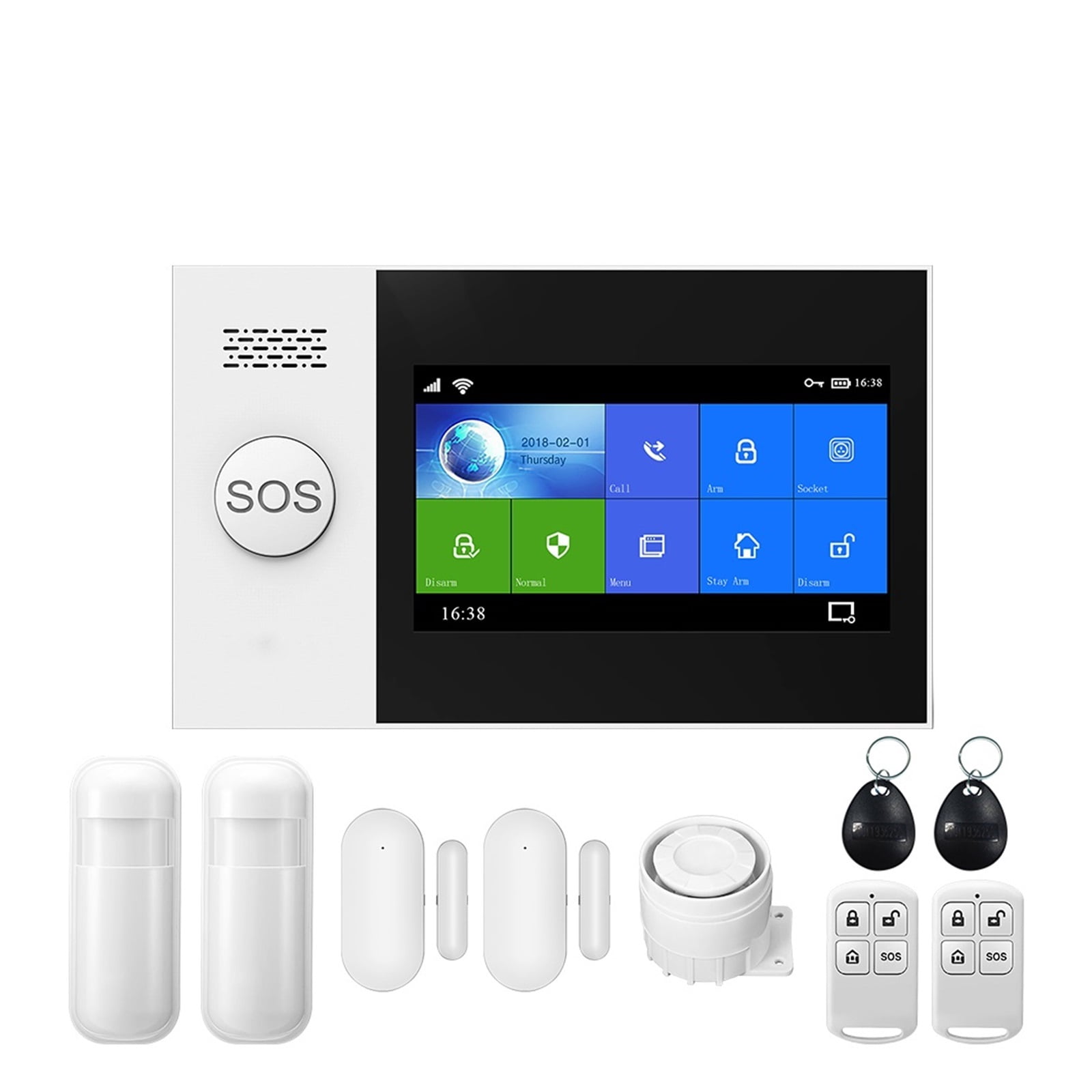 4G 3G Alarm System For Home Security With PIR Wireless Solar Siren ...