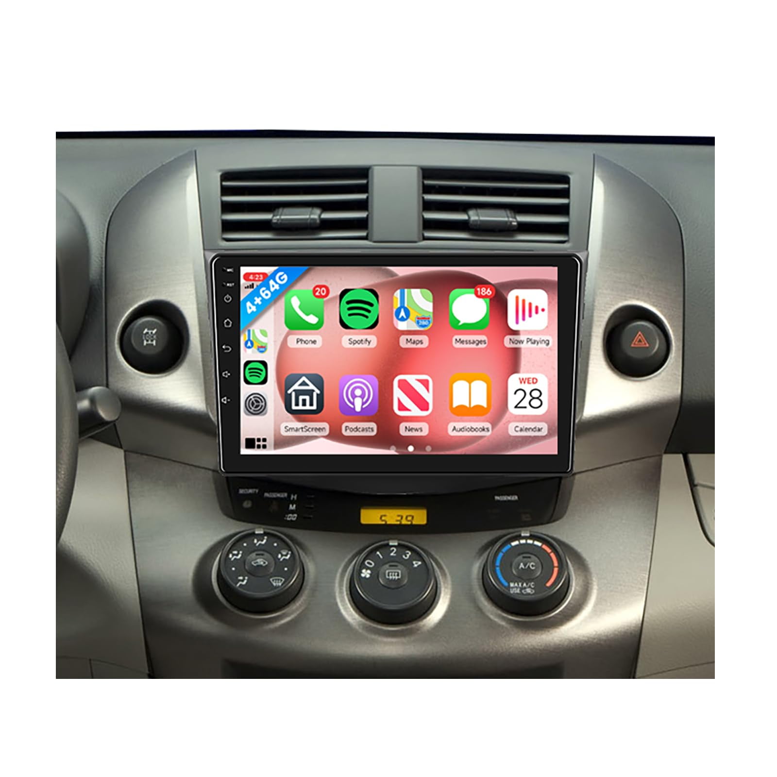 4G+64G Car Radio for Toyota RAV4 2007-2011, Rimoody Car Stereo Android ...