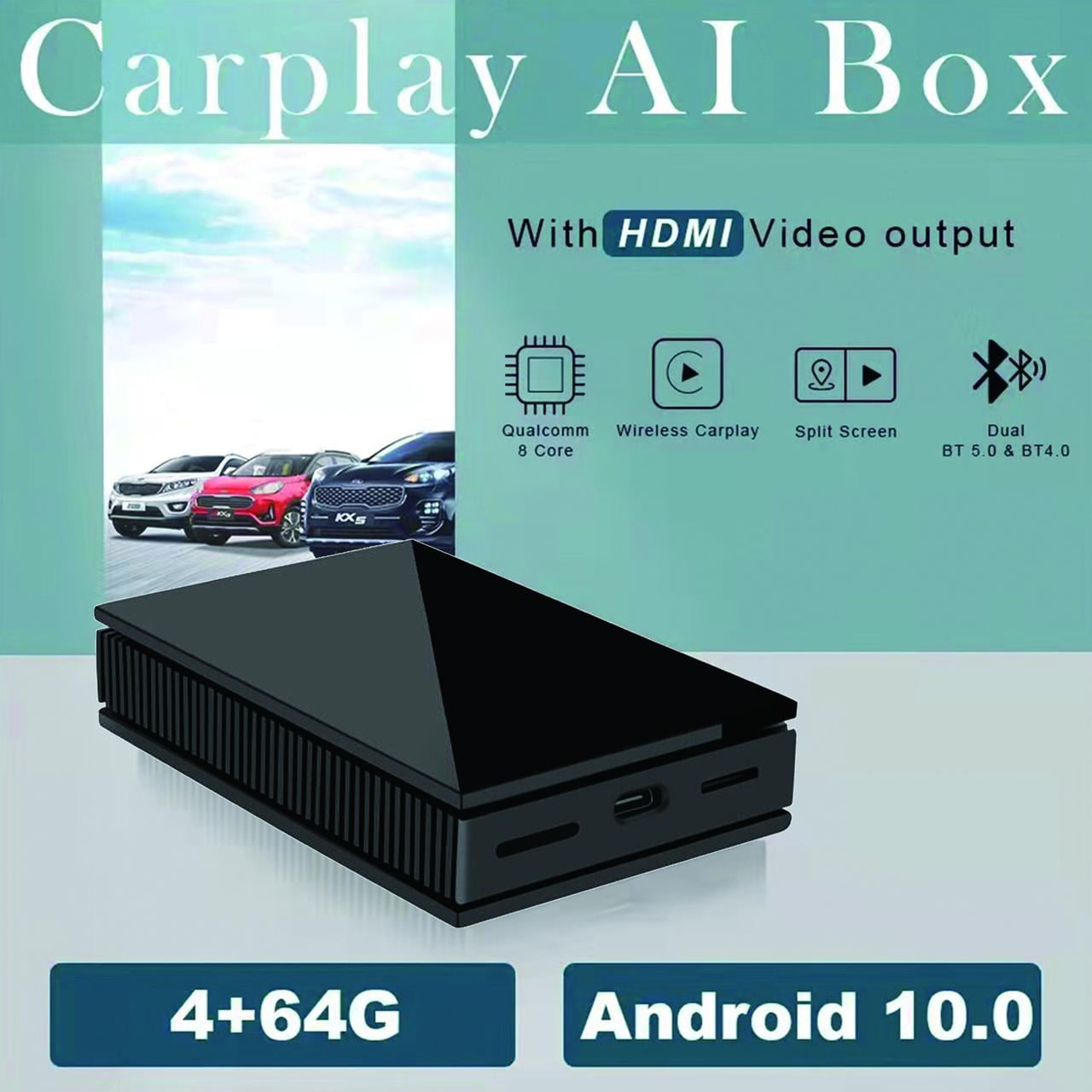 4G+64G Carplay Wireless AI Box WiFi Bluetooth Adapter for Tesla Model 3 ...