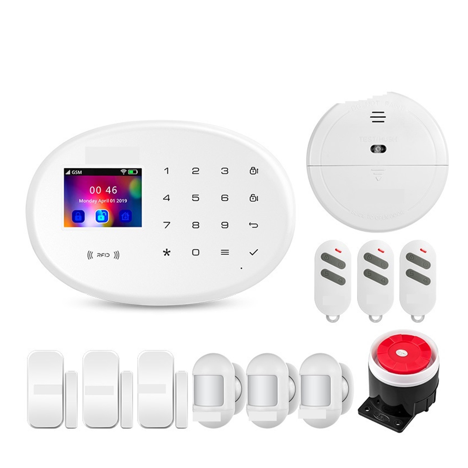 4G Alarm System GSM Wireless Home Alarm Tuya Smart Support Burglar Motion Sensor Siren ,Anti ...
