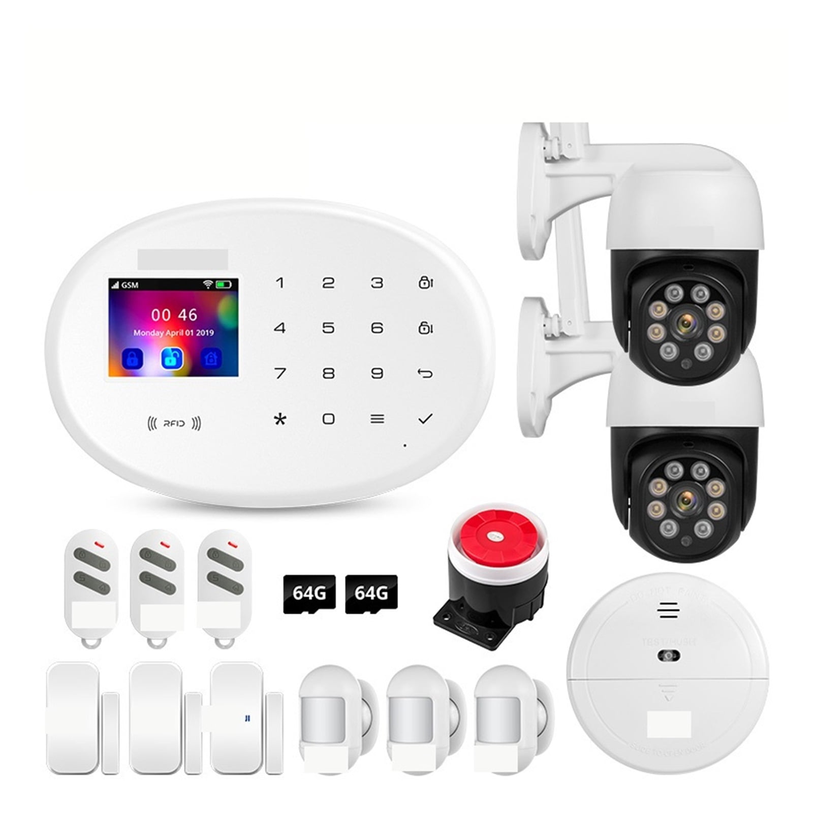 4G Alarm System GSM Wireless Home Alarm Tuya Smart Support Burglar Motion Sensor Siren ,Anti ...