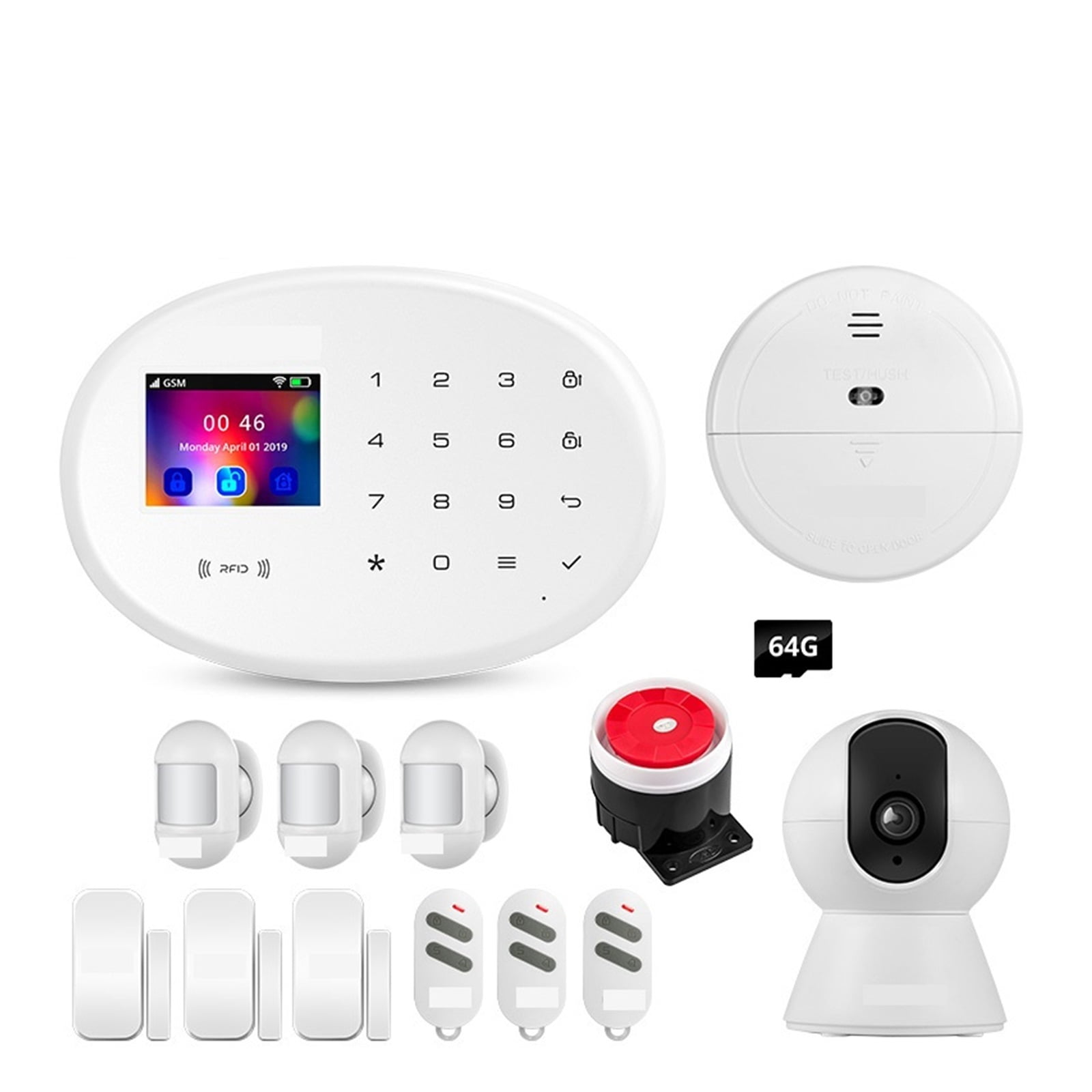 4G Alarm System GSM Wireless Home Alarm Tuya Smart Support Burglar ...