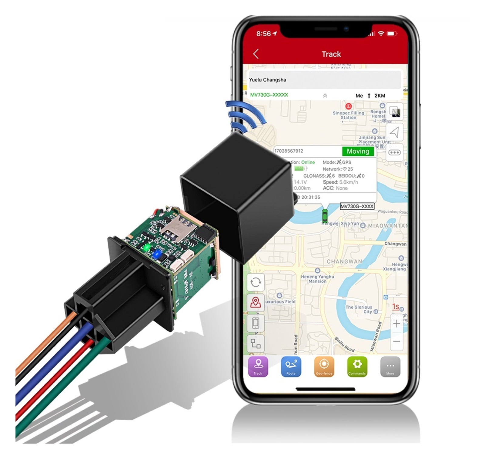 4G GPS Tracker Car Tracking Device MV730G Relay GPS Motorcycle Cut Off ...