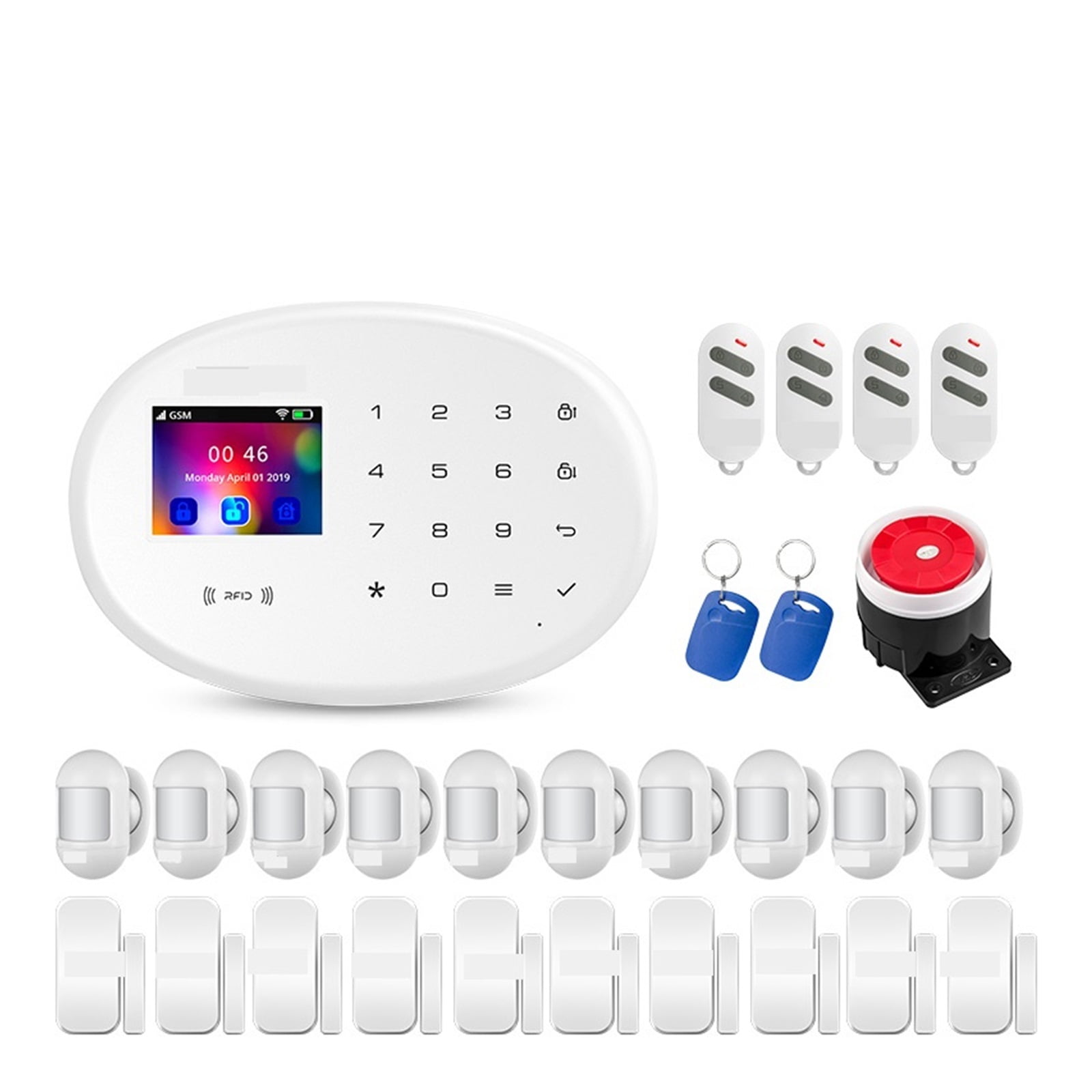 4G GSM Alarm Tuya Smart Wireless Alarm Home System Support Burglar RFID ...