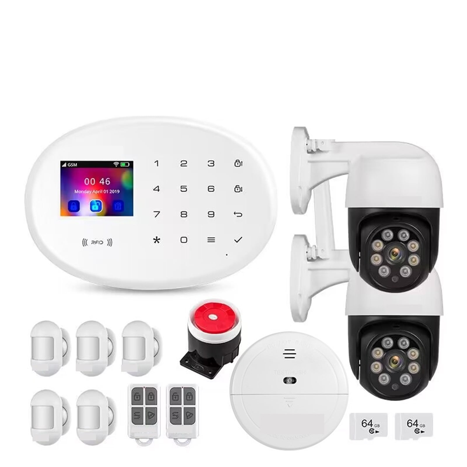 4G GSM Alarm Tuya Smart Wireless Alarm Home System Support Burglar RFID ...