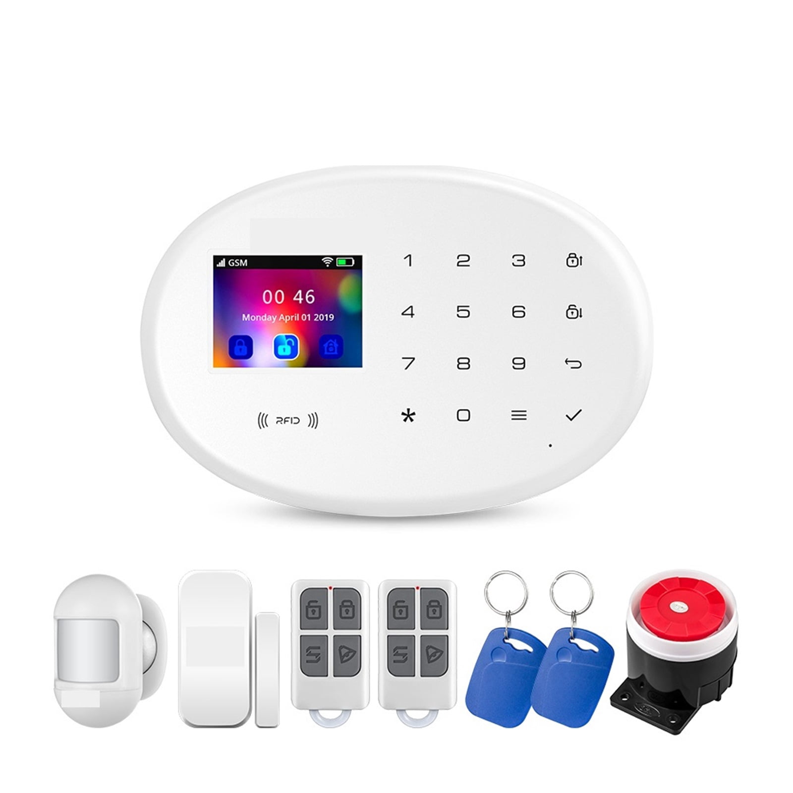 4G GSM Smart Alarm Smart Home Alarm System Kit Wireless Alarm Security ...