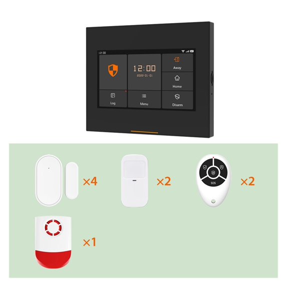 4G HD Wireless Home Burglar Security Alarm System Tuya Anti-Fingerprint ...