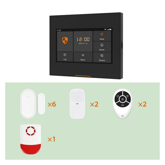 4G HD Wireless Home Burglar Security Alarm System Tuya Anti-Fingerprint ...
