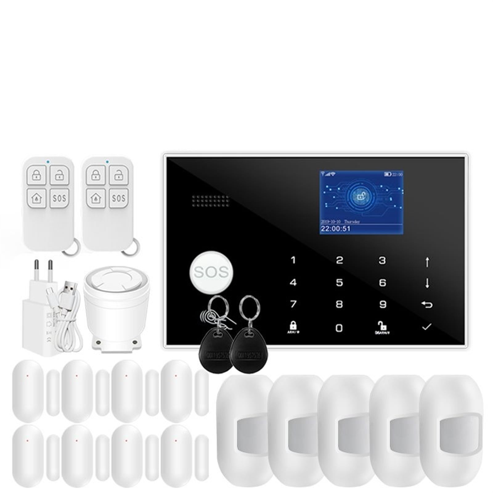 4G Home Security Alarm System Tuya GSM Burglar Host App Control Work ...
