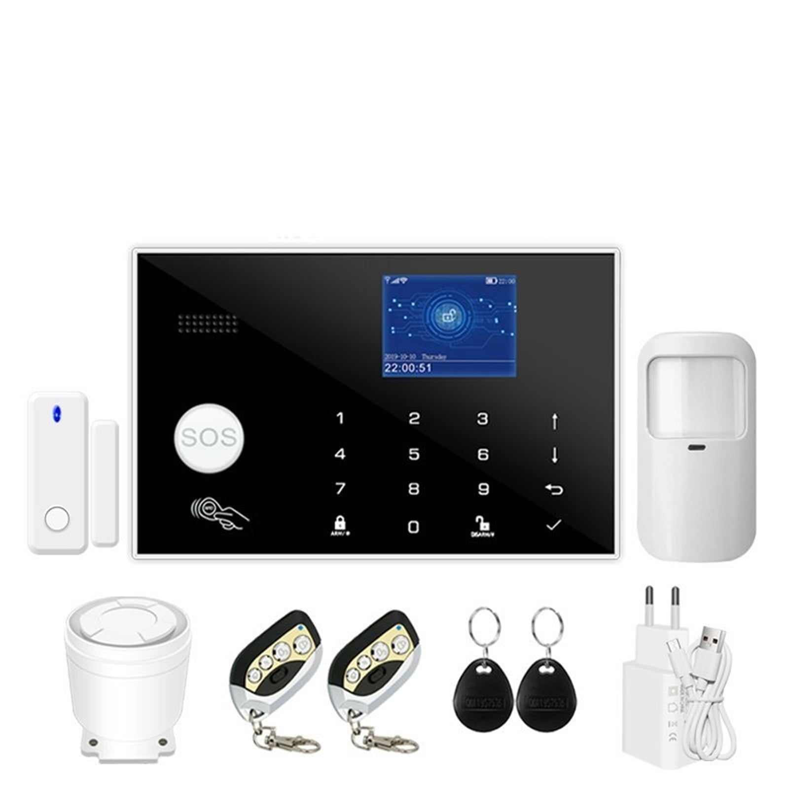 4G Home Security Alarm System Tuya GSM Burglar Host App Control Work Support 433MHz Wireless ...