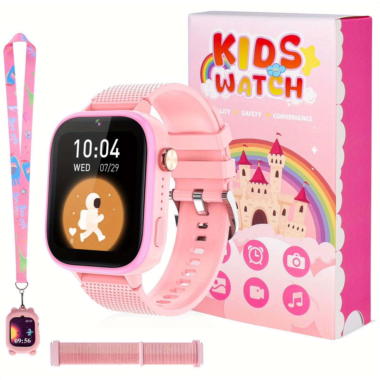 4G Kids Smart Watch with SIM Card - Two-Way Call, SOS Button, Parental ...
