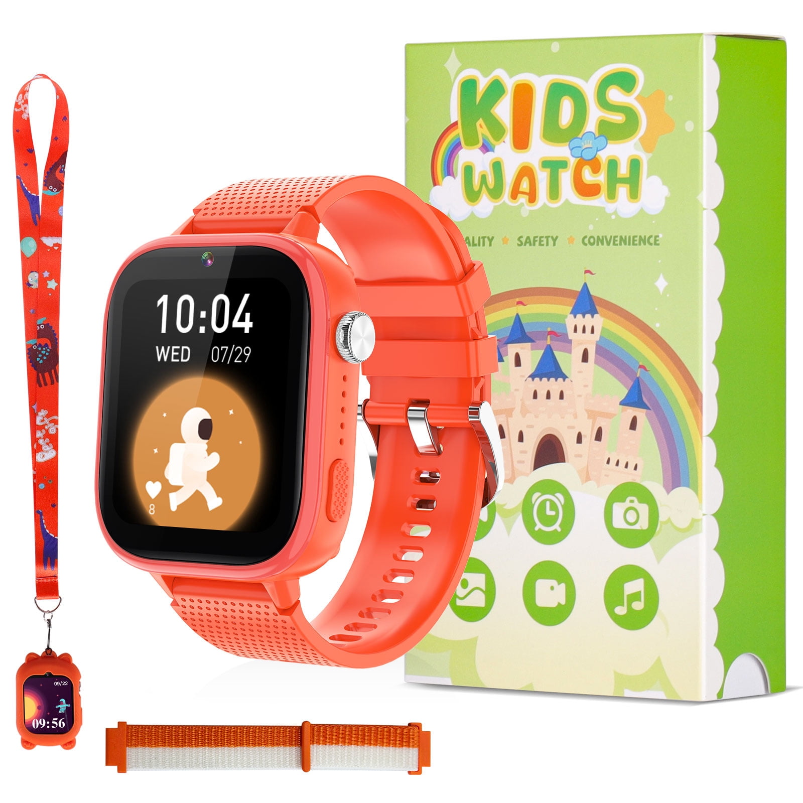 4G Kids Smart Watch with SIM Card - Two-Way Call, SOS Button, Parental ...