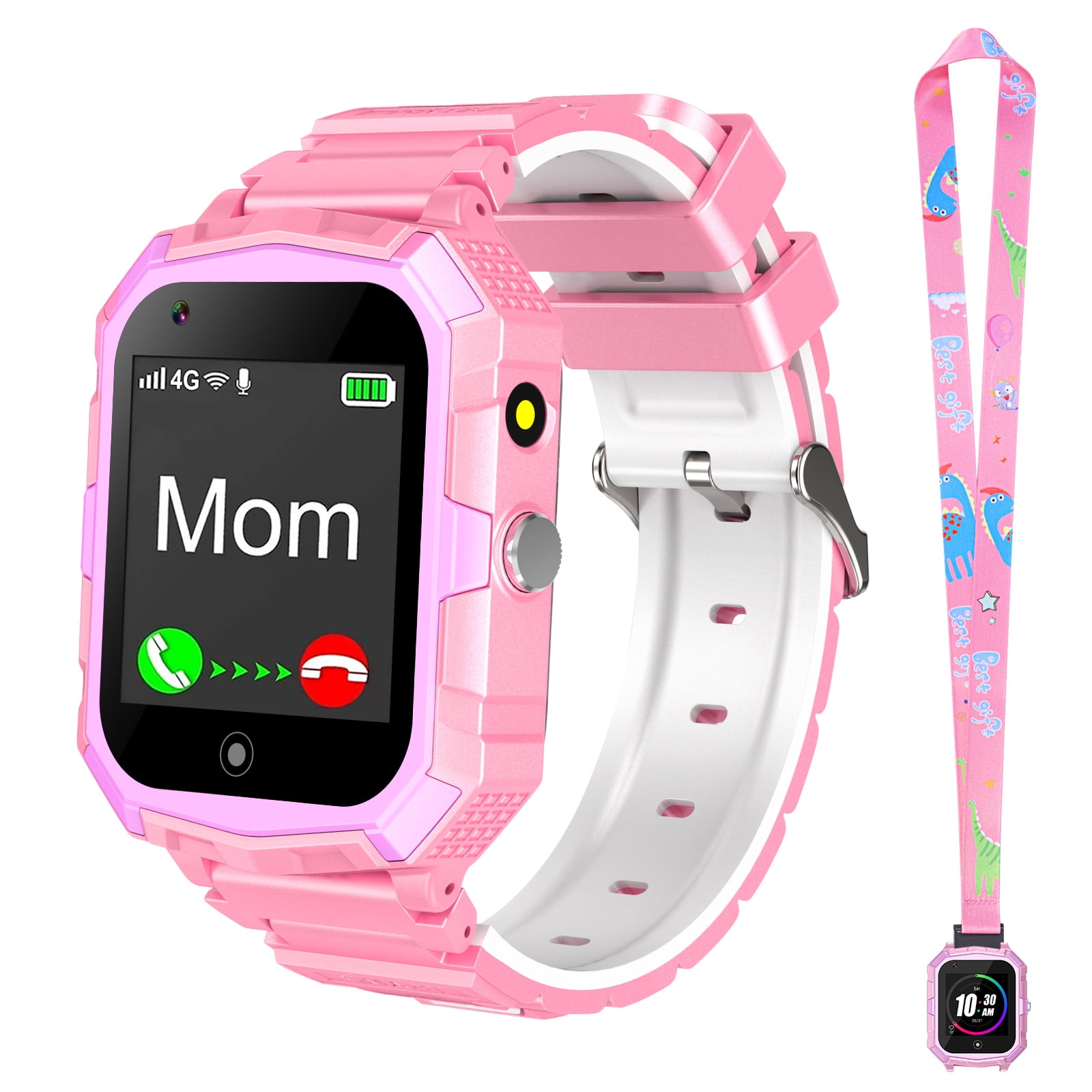 4G Kids Smartwatch with SIM Card,GPS Tracker,Boys Girls Smart Watch for ...