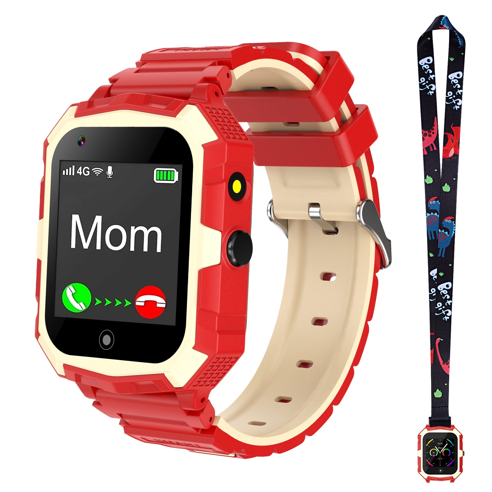4G Kids Smartwatch with SIM Card,GPS Tracker,Boys Girls Smart Watch for ...
