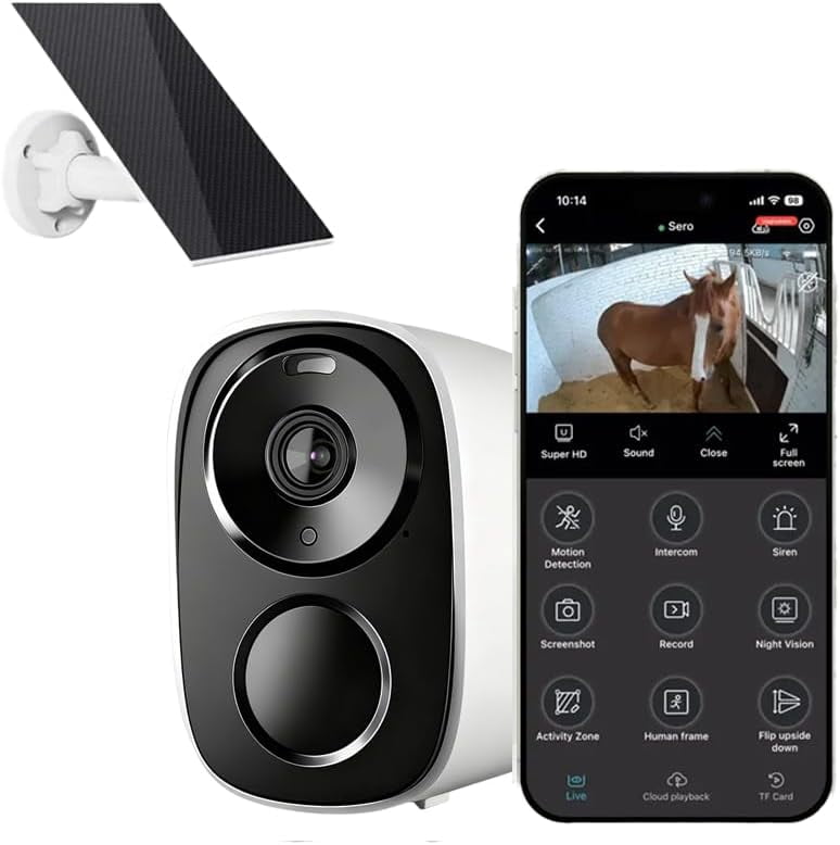 4G LTE 2K HD Horse Barn & Horse Trailer Security Cam – Solar Powered ...