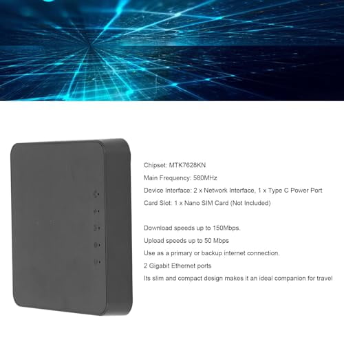 4G LTE Broadband Modem, 4G LTE Router for All European Nano SIM Card, 2 ...