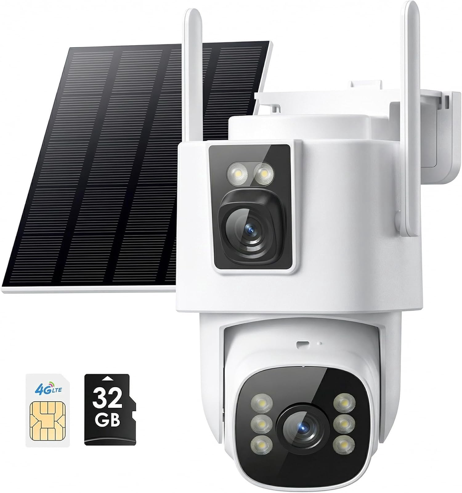 4G LTE Cellular Camera: Lens Solar Outdoor Camera No WiFi 24/7 ...