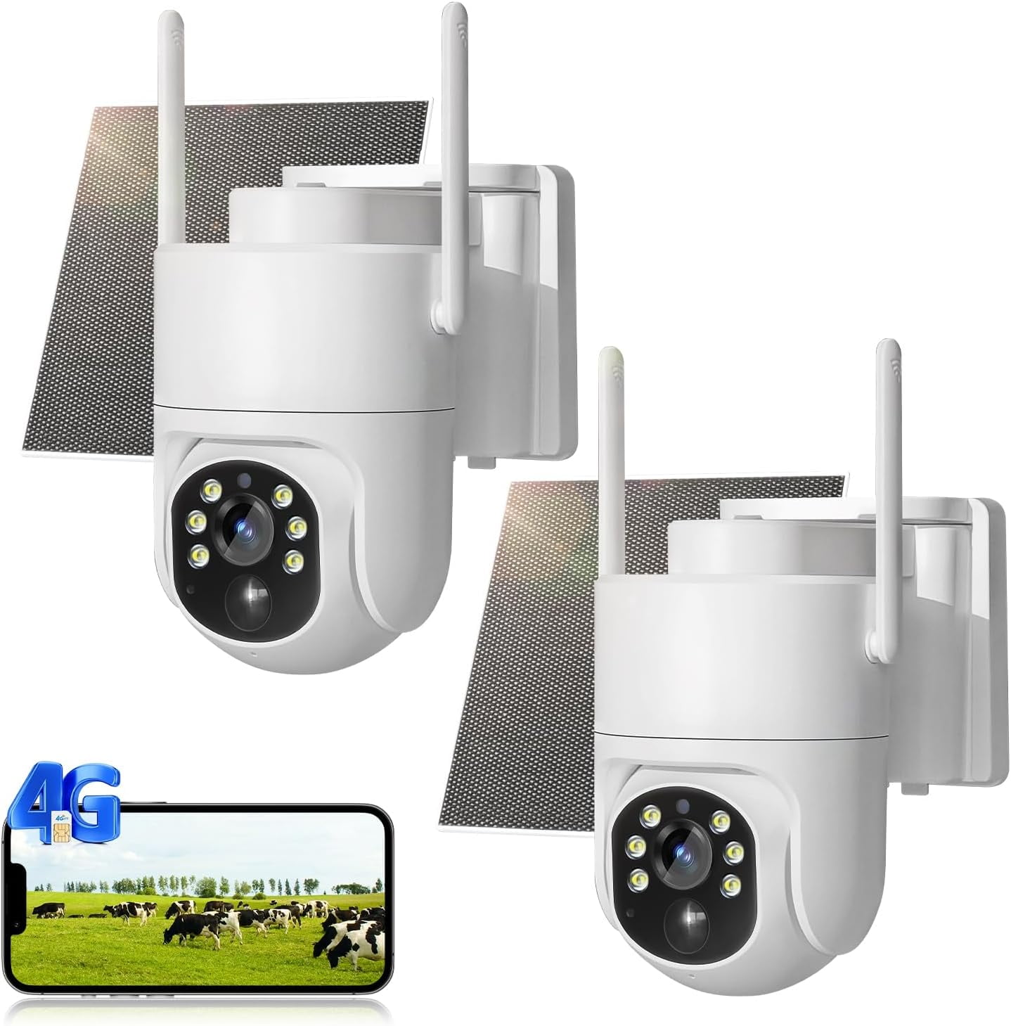 4G LTE Cellular Camera, No WiFi Solar Camera, Auto , Color Night Vision ...