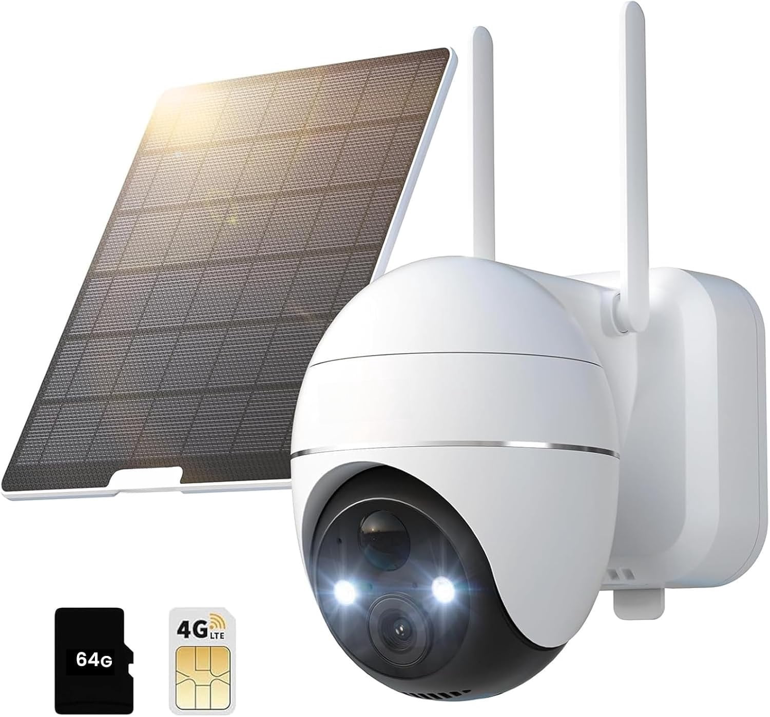 4G LTE Cellular Cameras Outdoor, No WiFi Solar Cameras for System ...