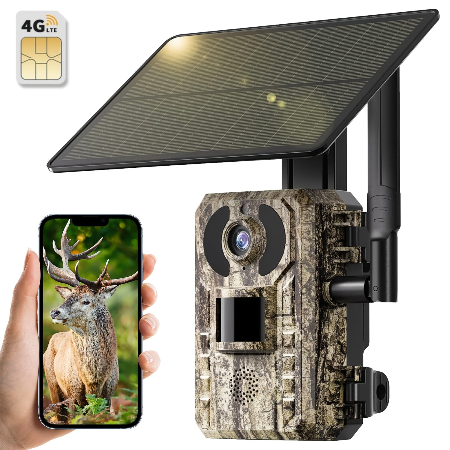 4G LTE Cellular Smart Trail Camera, With HD Real-time Viewing, Built-in ...
