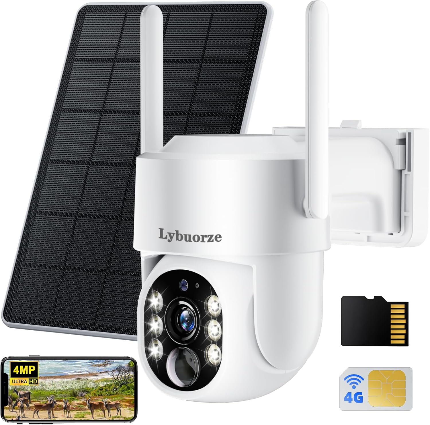 4G LTE Cellular Solar Security Cameras Wireless Outdoor , No Internet ...