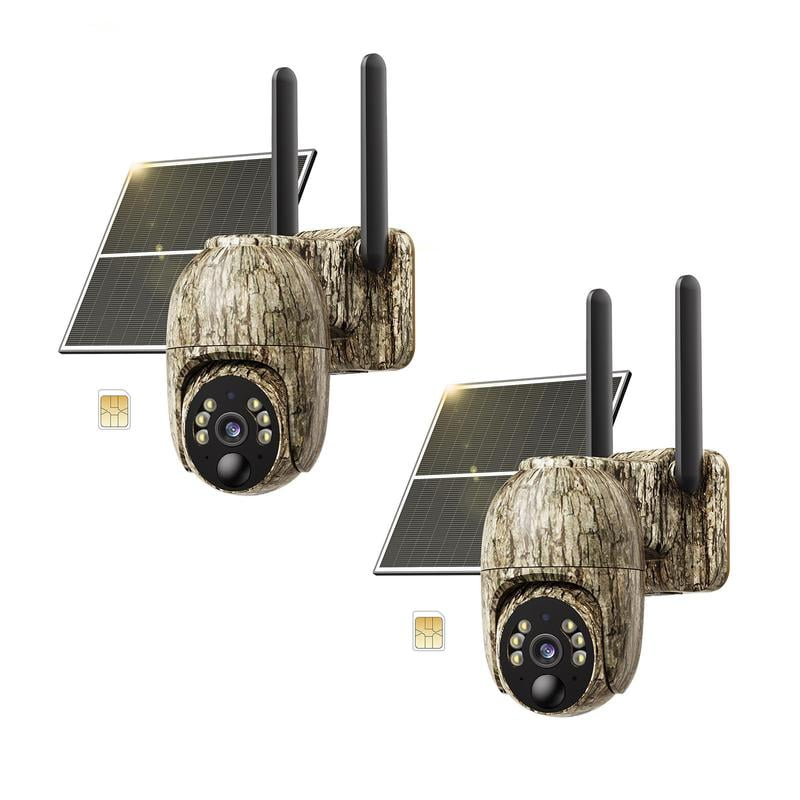 4G LTE Cellular Solar Surveillance Security Camera – 2K HD Video 360 ...
