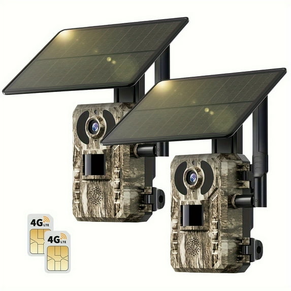 4G LTE Cellular Trail Camera - 4K Live View, 0.2s Trigger, Solar ...