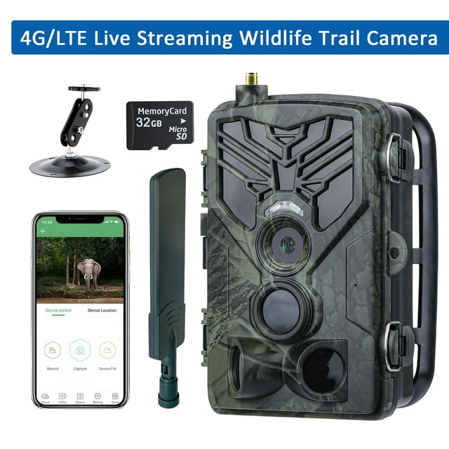 4G/LTE Trail Camera 36MP/4K APP Game Camera with Live Streaming Video ...