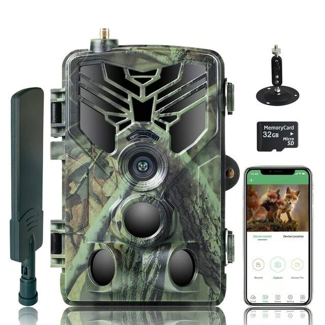 4G/LTE Trail Camera 36MP/4K APP Game Camera with Live Streaming Video ...