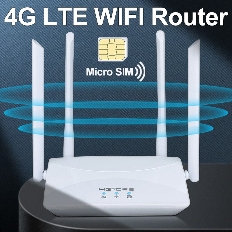 4G LTE WIFI Router 150Mbps 4 External Antennas Power Signal Booster ...