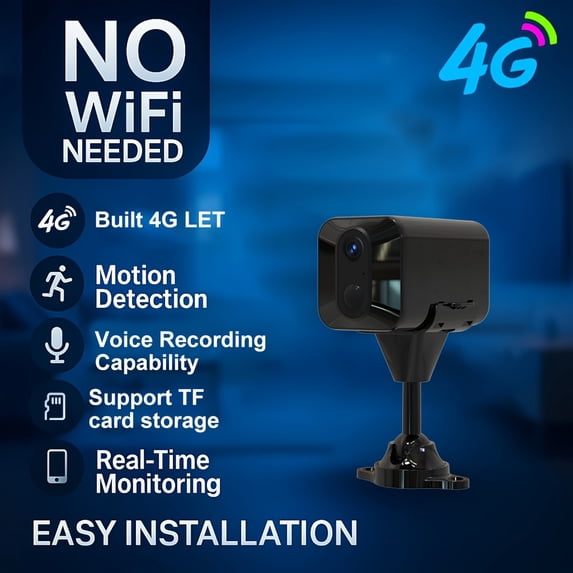 4G LTE Wireless Security Camera with Infrared Night Vision ...