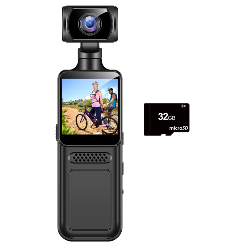 4G Protable Digital Camera 2K Pocket Motion Camera 180 Degrees Rotate ...